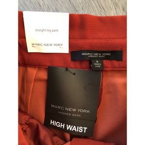 Andrew Marc | Pants & Jumpsuits | New Marc Ny Orange High Waist ...